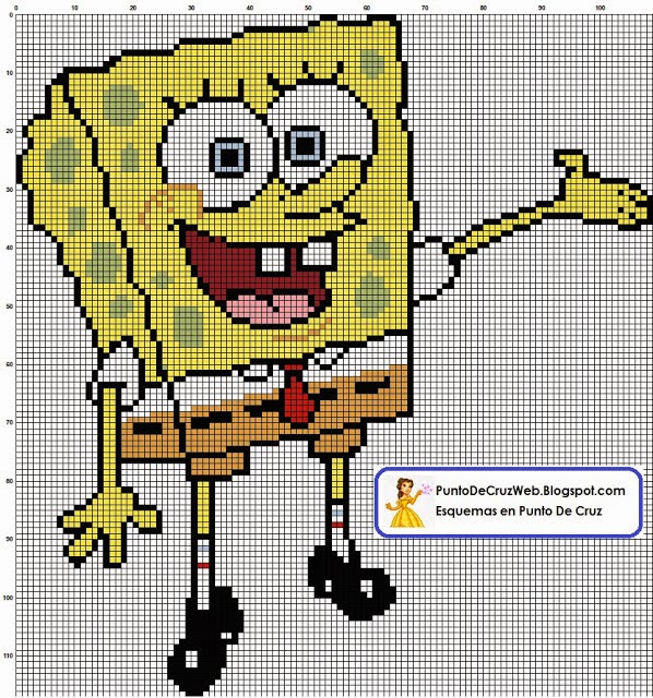 Χειροτεχνήματα: Σχέδια με τον Μπομπ Σφουγγαράκη για κέντημα / Spongebob ...