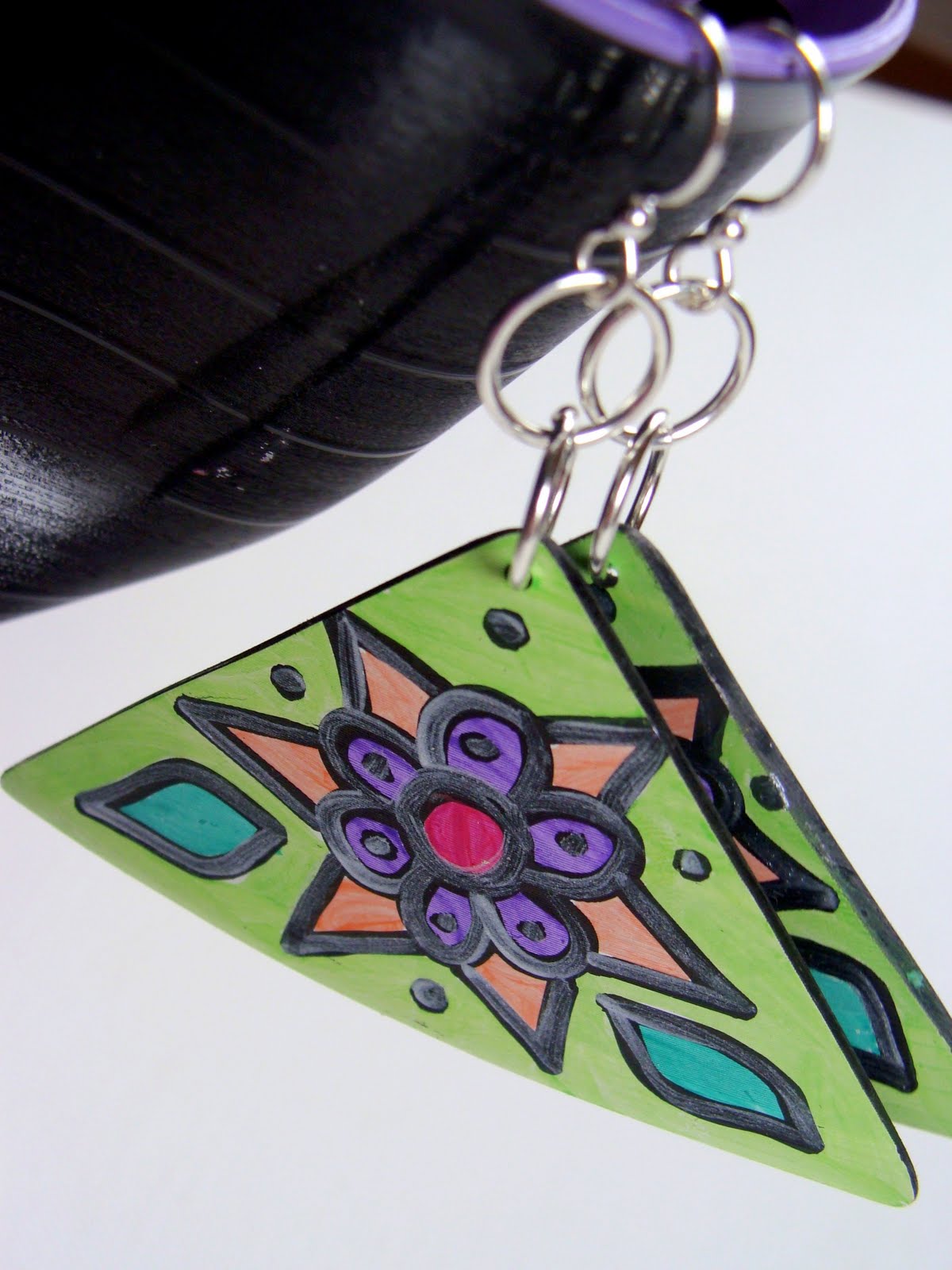 Eye Pop Art: Hit Record Earrings by Eye Pop Art