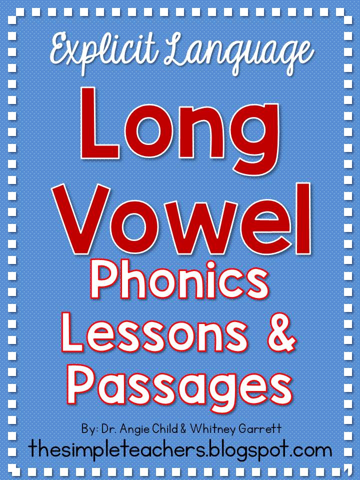 The Simple Teachers: Long Vowel Phonics Lessons and Decodable Passages