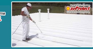 paint coating on roof to cool the rooms and for energy efficiency: Heat ...