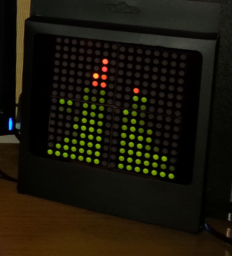 jolliFactory: Arduino based Bi-color LED Matrix Audio Spectrum Visualizer