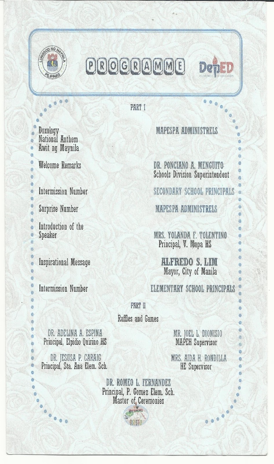 Department of Education Manila: DepED MAnila Celebrates Teachers' Day