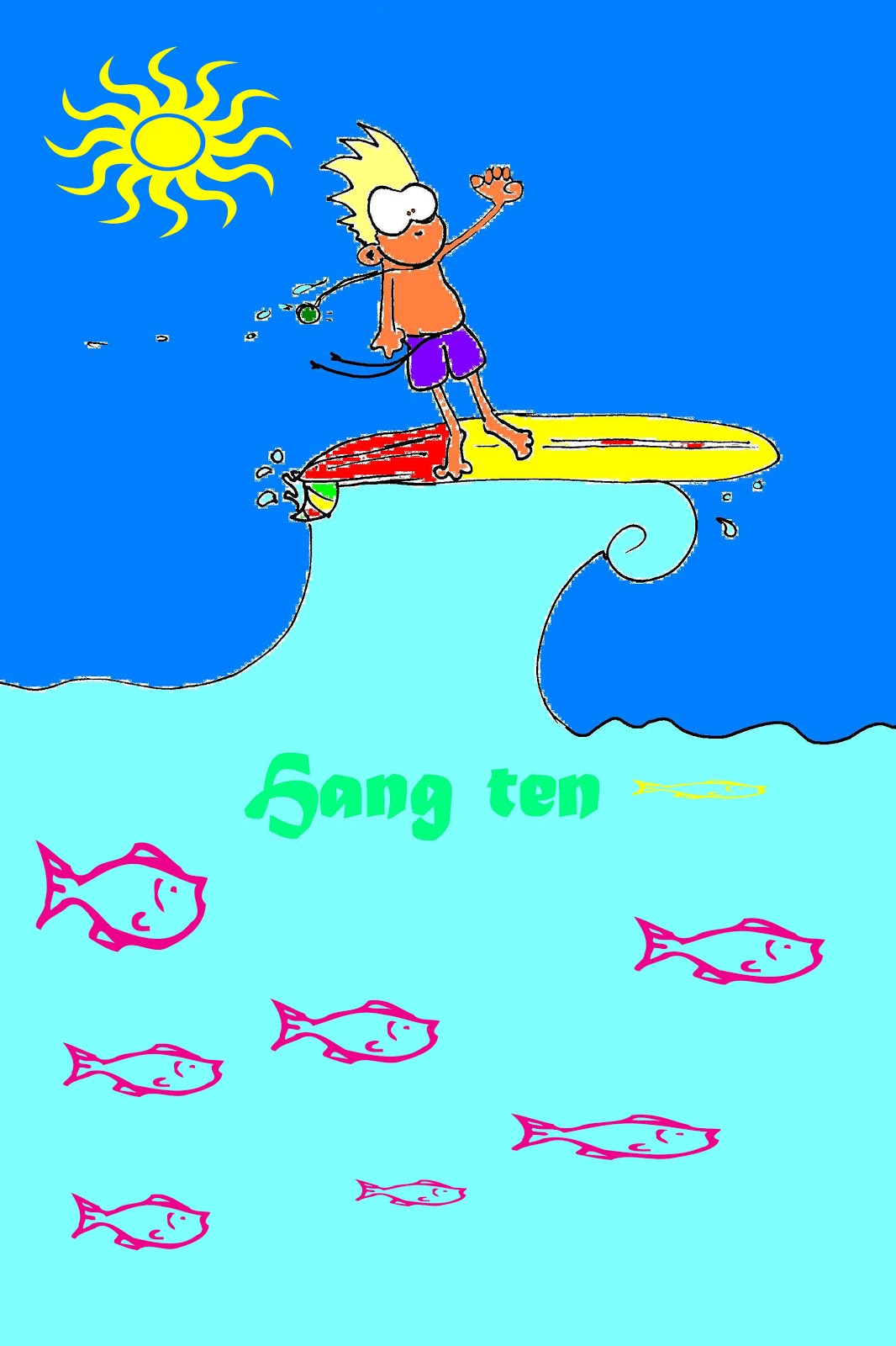 Big T s Cartoons Hang Ten big-t-s-cartoons-hang-ten