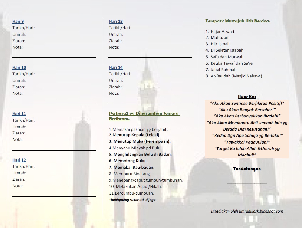 Persiapan Umrah & Haji Anda: Diari & Planner Umrah