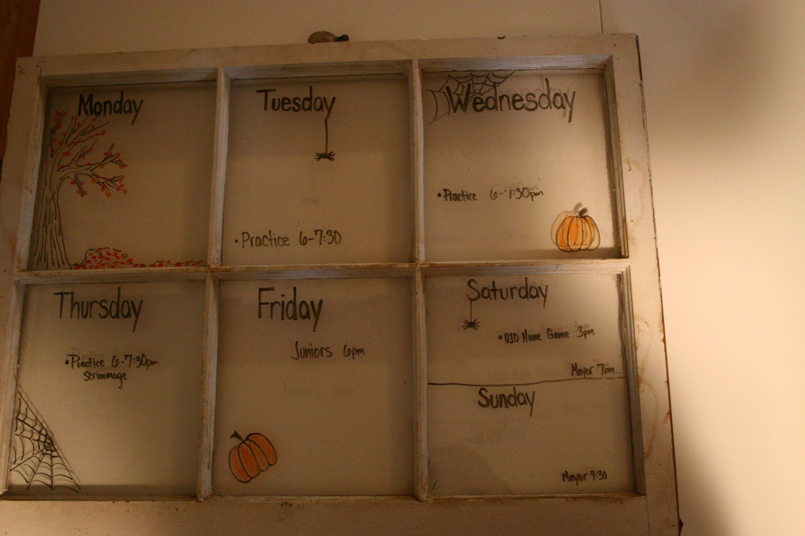 Live Life: Old Window Refashioned Into Calendar