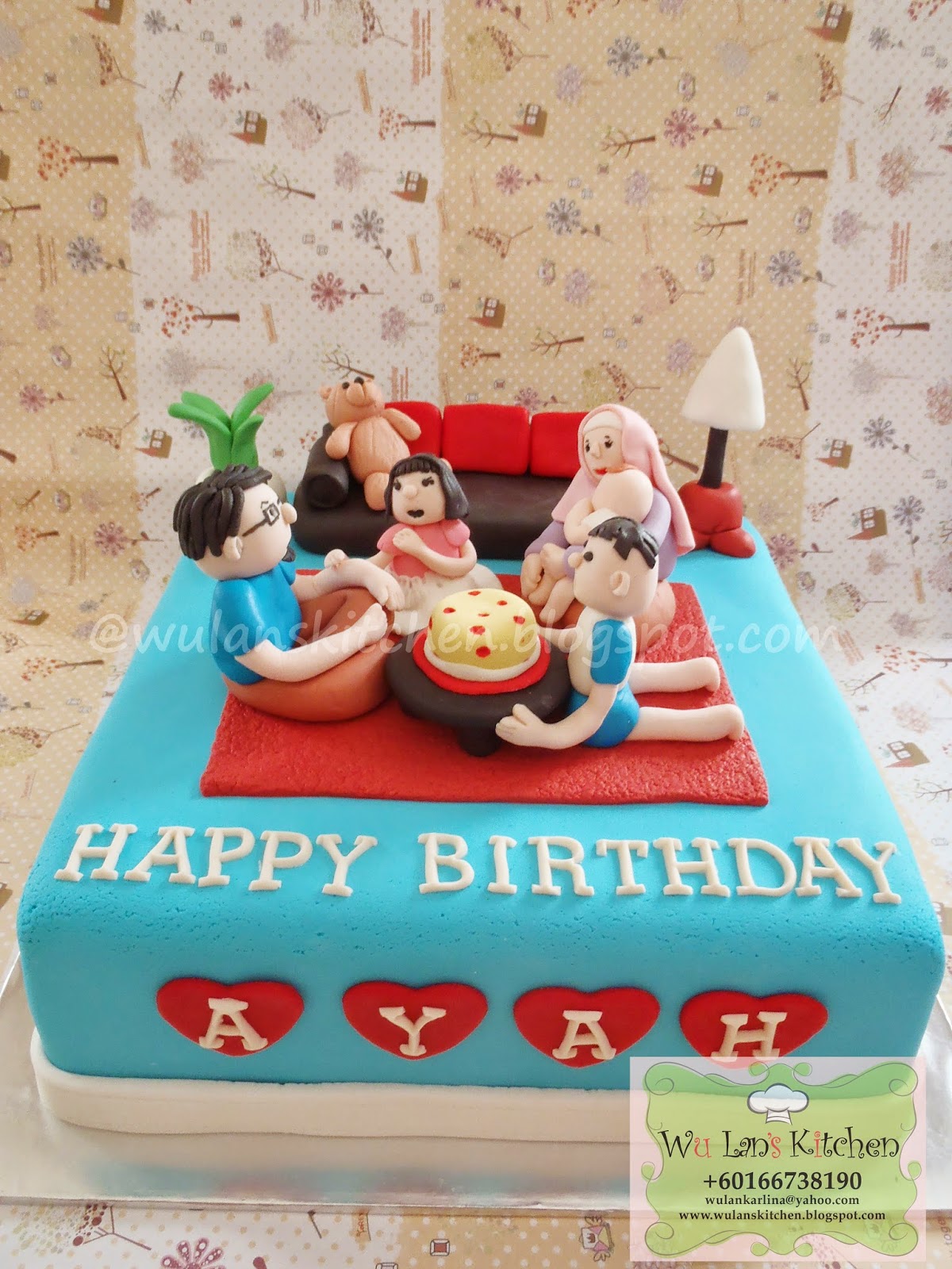 Wu Lan's Kitchen: "Family Time" themed cake