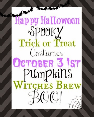 Blue Skies Ahead: Halloween Subway Art Printable