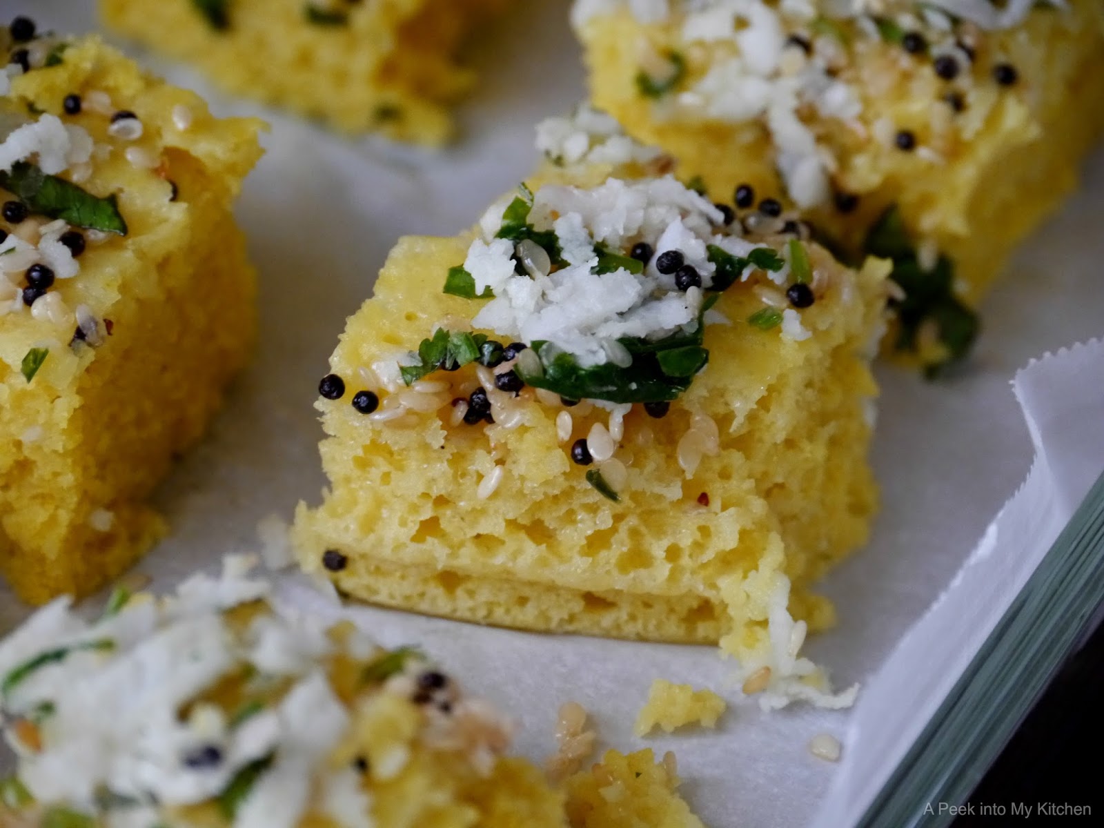 A Peek into My Kitchen: Khaman Dhokla ~ Day 55