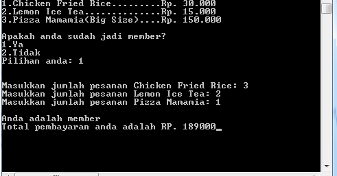 Program Memilih dan Menghitung Menu Makanan/Minuman (Bahasa C ...
