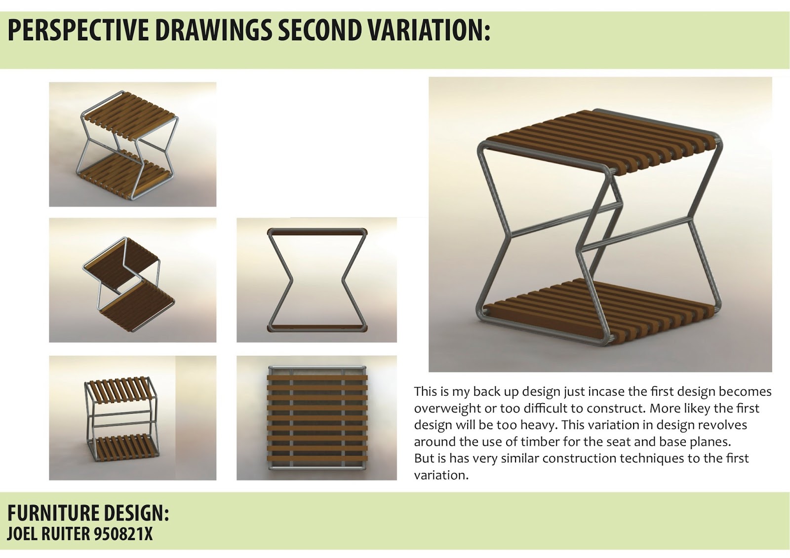 Joel Ruiter Furniture design: Stage 3 Design Review