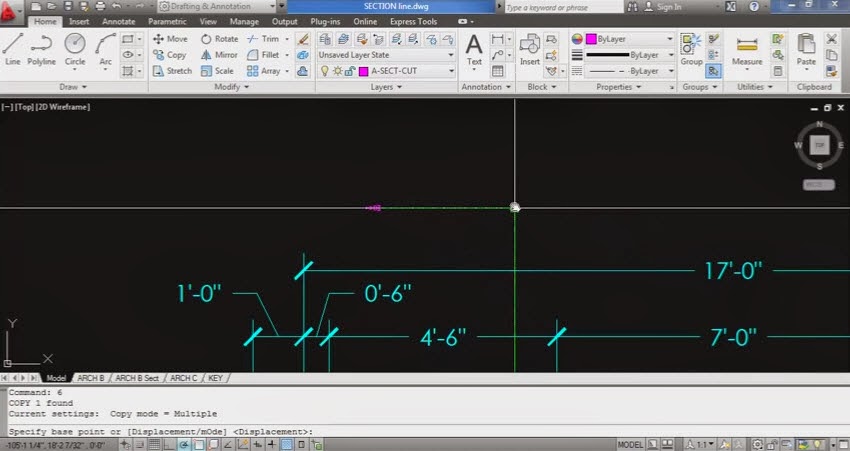 วิธีการเขียเส้น Section Line ในโปรแกรมAutoCAD - Graphic Cad Draiwng