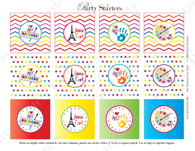 Pamela Smerker Designs: Aly's "I Love ART" Party Part Two