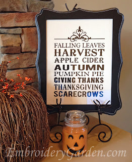 Embroidery Garden: Fall Vinyl