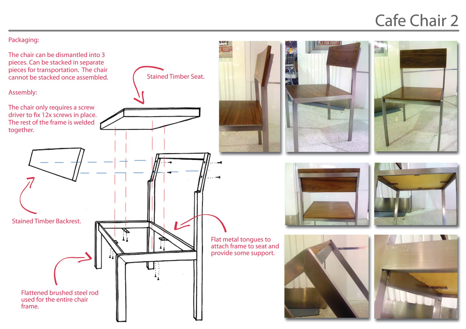 Lillian Fernandes - Furniture Design: #3 'In context' - Cafe Chair