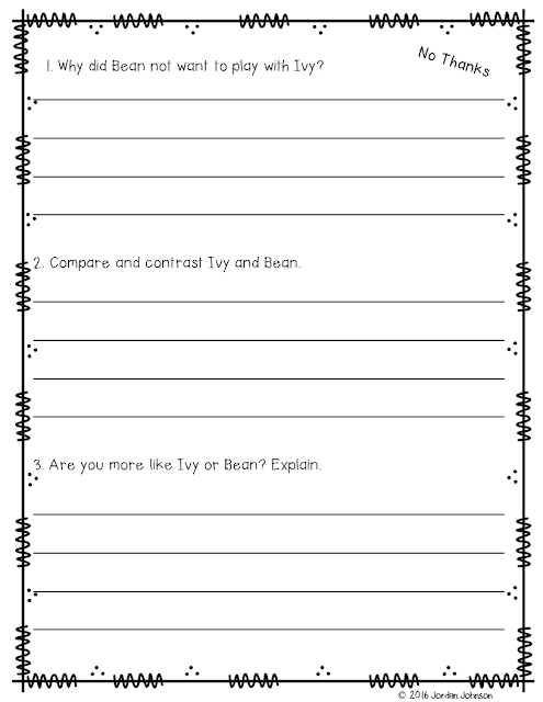 Team J's Second Grade Fun: Ivy + Bean Book Study