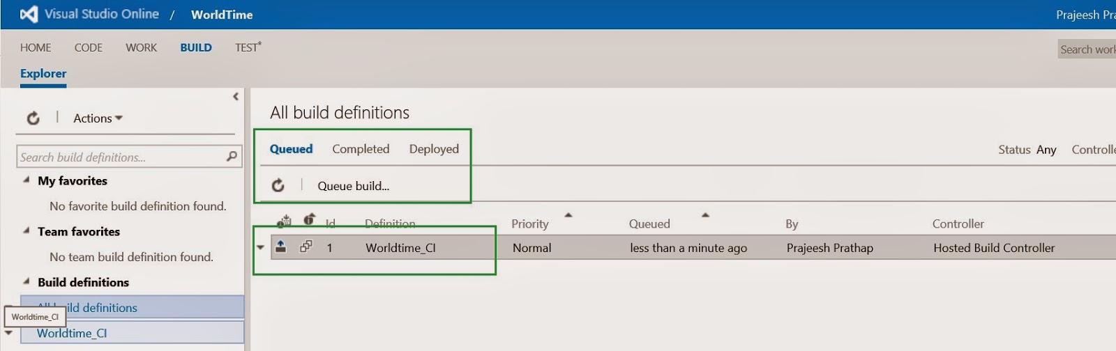 Born to Automate : Setup CI build on VS Online - Hosted build controller