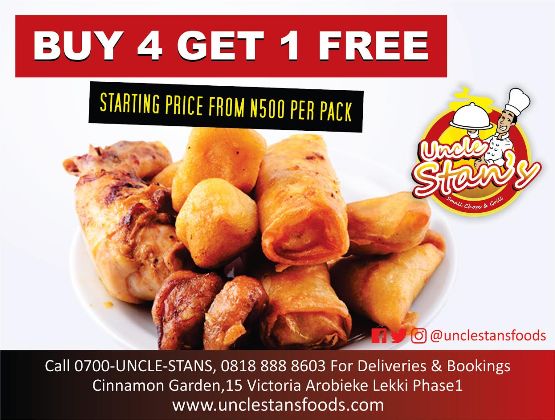 Uncle Stan's Small Chops Promo "Buy 4 Get 1 Free"