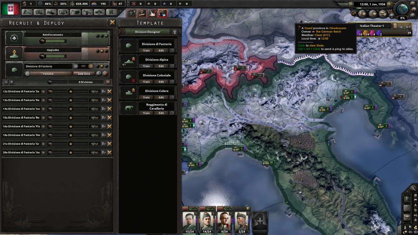 Italy - HOI4 -Setting up (II) and first blood.