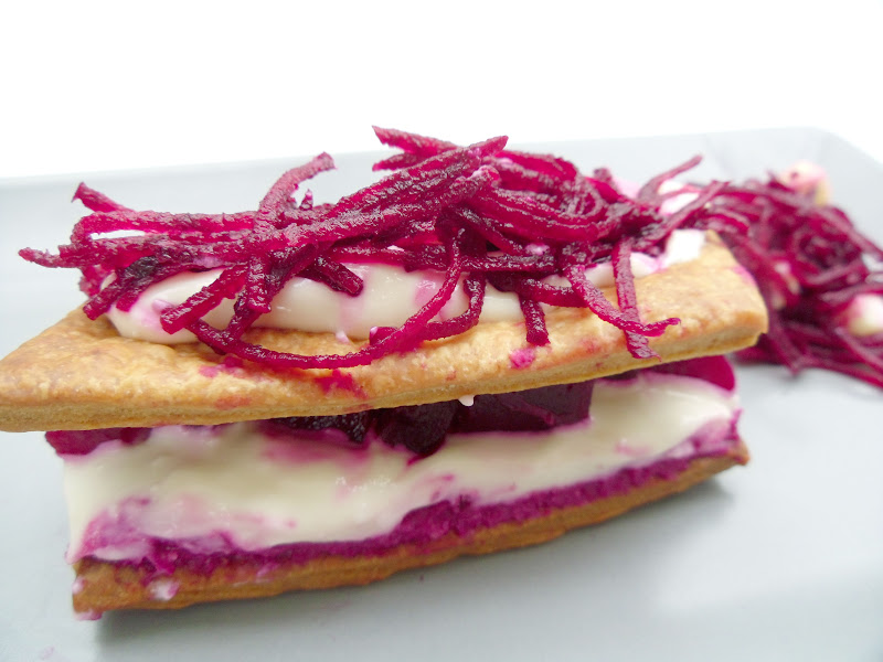 Gourmande ou passionnée...: Mille-feuille betterave et fromage de ...
