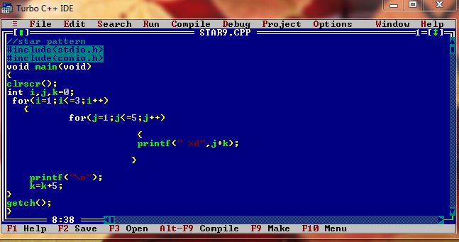 Practising C C And Java Programming With Examples Program To Display Given Numeric Pattern