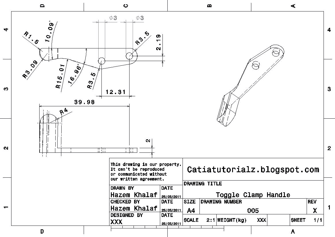 Catia Tutorialz 006 Toggle Clamp Modeling And Assembly Part 5
