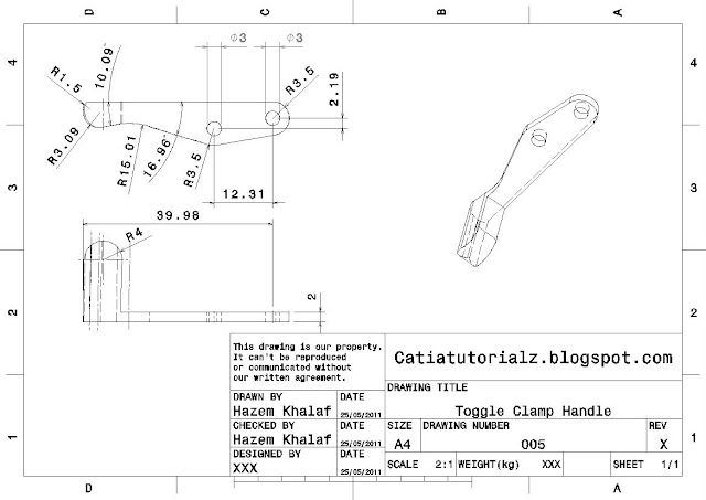 Catia Tutorialz: 006 Toggle Clamp Modeling & Assembly - Part #5