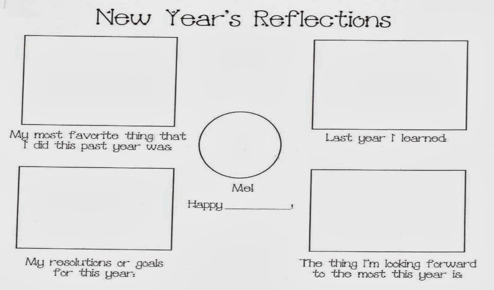 New Year Reflections - Classroom Freebies