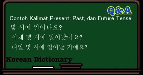 Belajar Bahasa Korea - Contoh Kalimat Present , Past , dan Future Tense ...