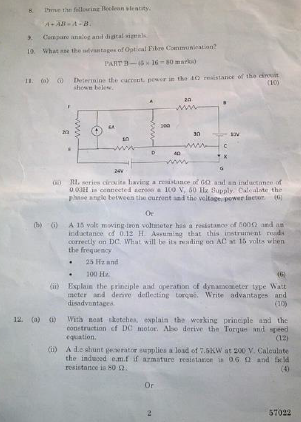 GE6252 Basic Electrical and Electronics Engineering 2014 Question Paper ...