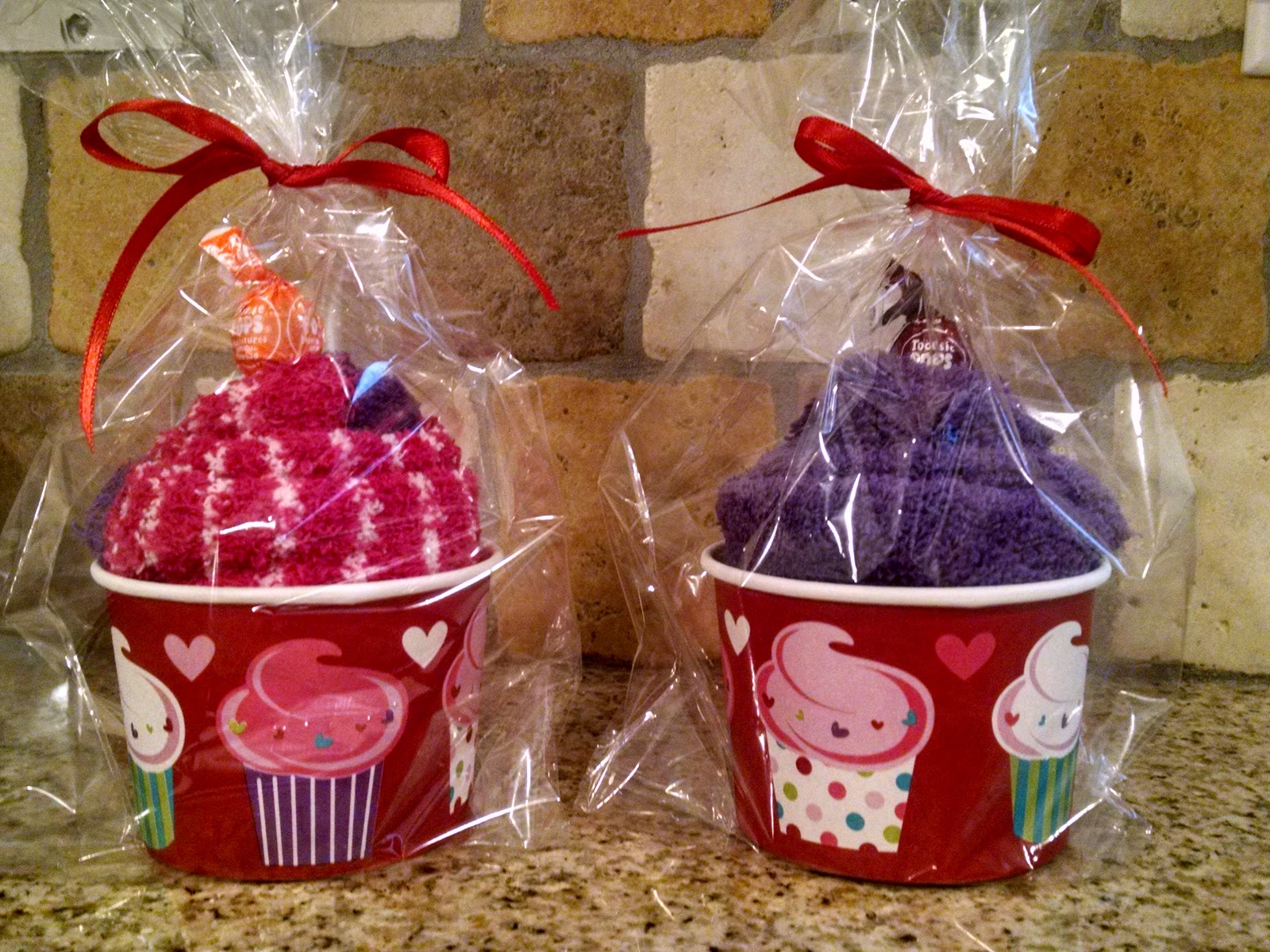 Must Run in the Family: Fuzzy Sock Cupcakes