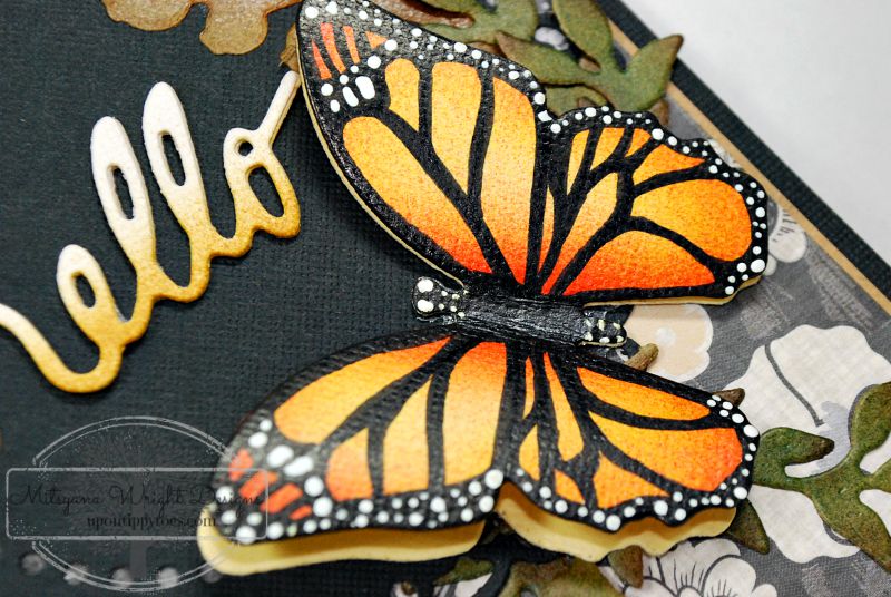Up On Tippy Toes: Hello- Monarch Butterfly Card