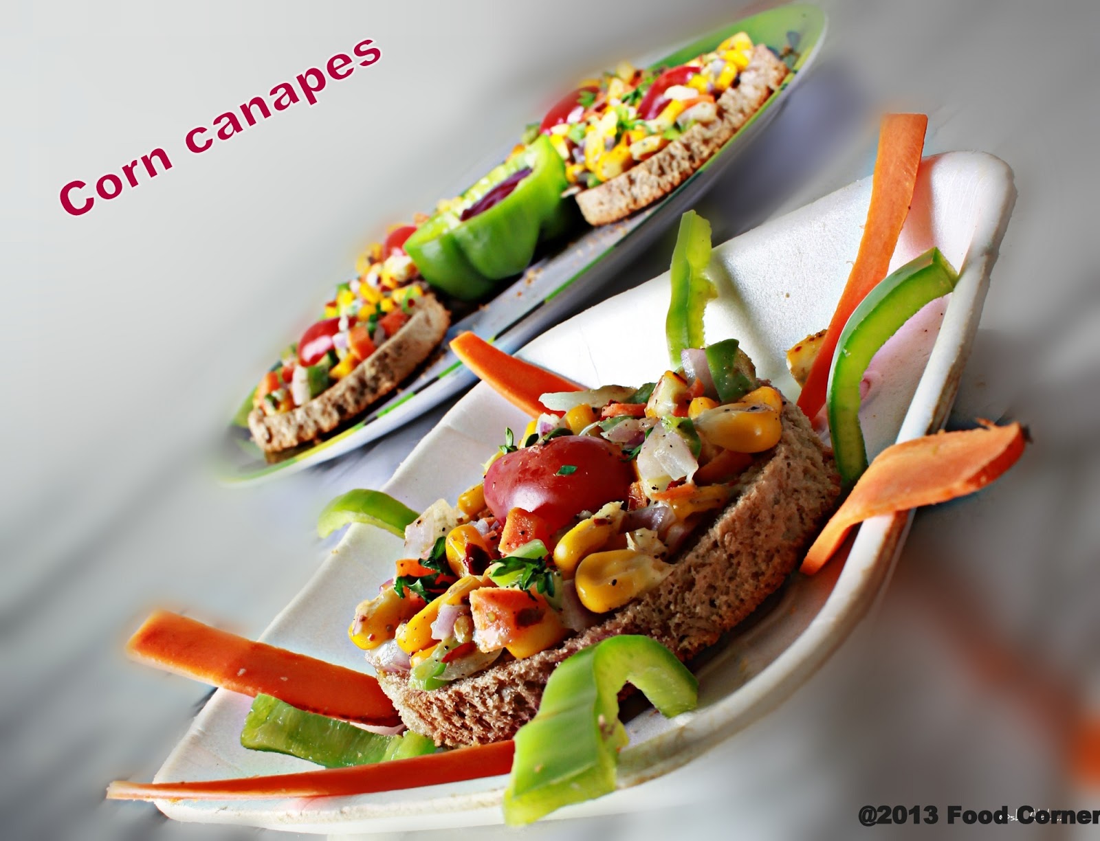 Corn canapes Recipe | Bread Recipes ~ Kiran's Food corner