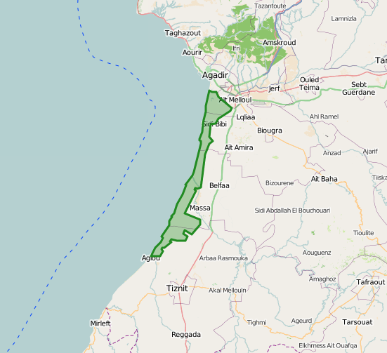 Parc National de Souss-Massa - Maroc Maps