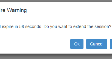 Session Expiration Time out Popup using jquery