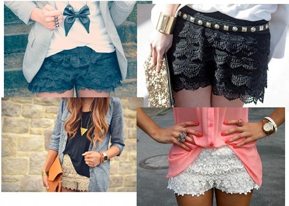 DIYTHINKPINK: Shorts de encaje, lo más IN - DIY