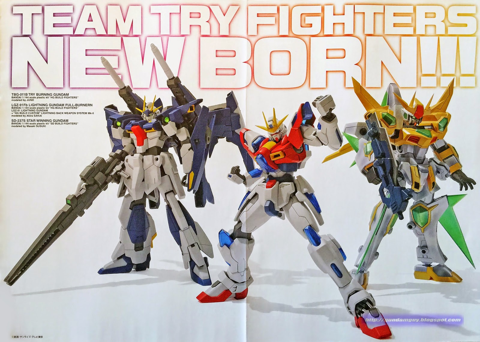 GUNDAM GUY: Gundam Build Fighters: Team Try Fighter New Born Poster