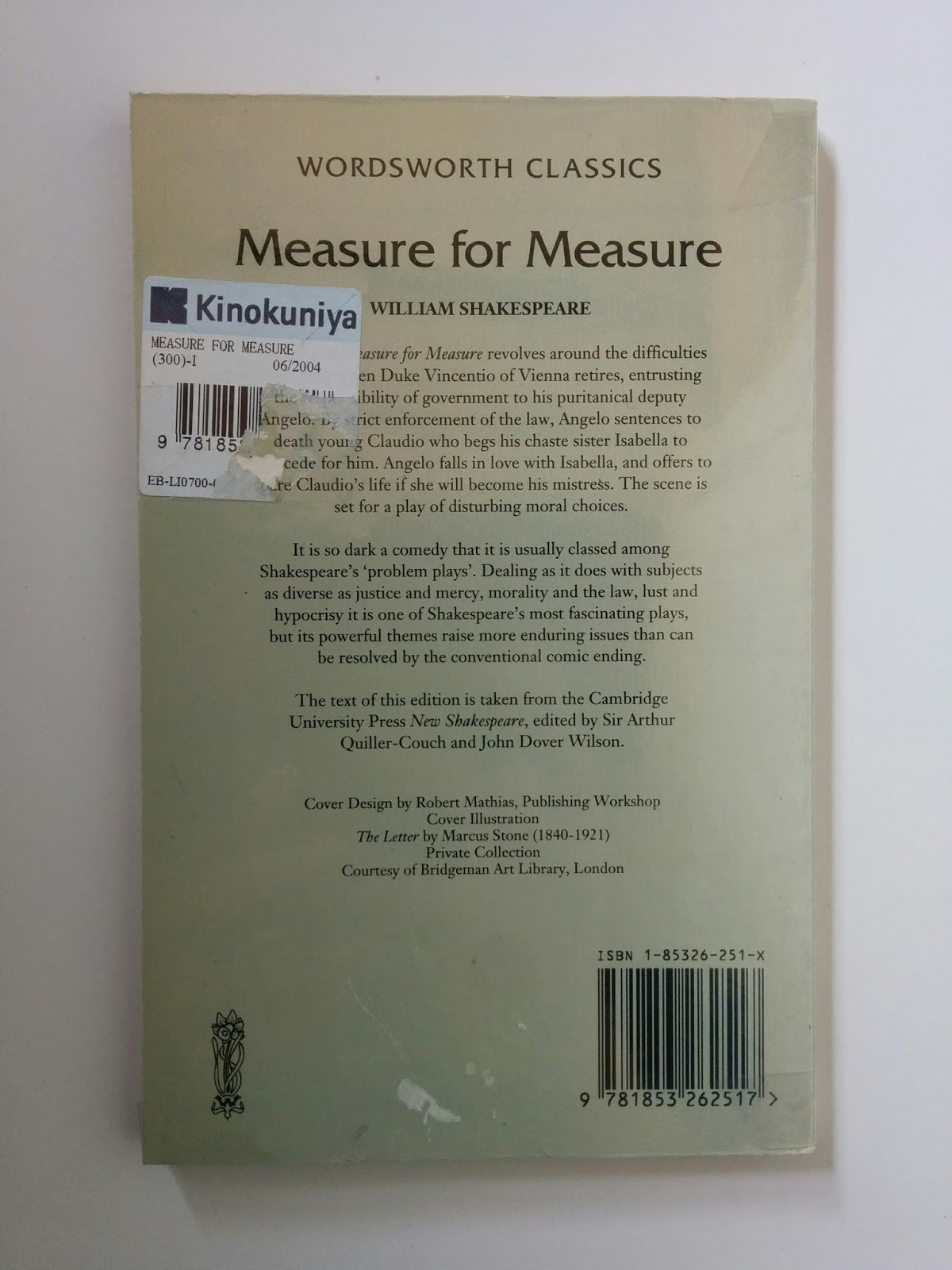 Wordsworth Classics: Measure for Measure | Aksiku Toko Buku Bekas Online