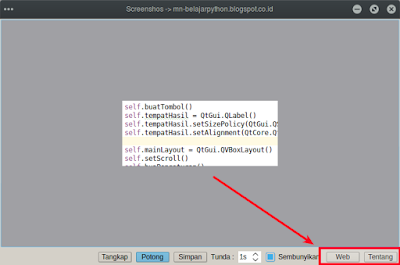 Aplikasi Screenshoot PySide Python (versi 6) ~ Belajar Python