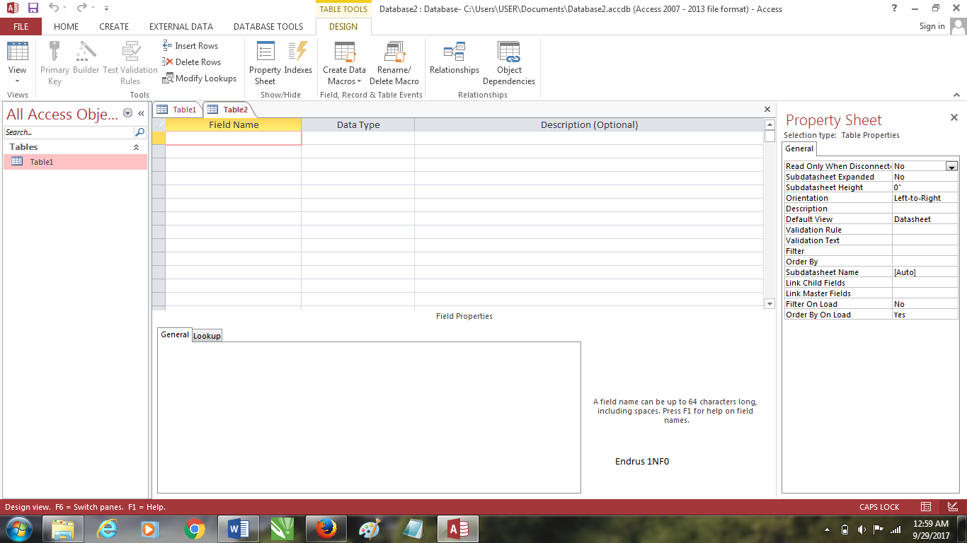 Cara membuat tabel karyawan dan form karyawan | Endrus 1NF0.com