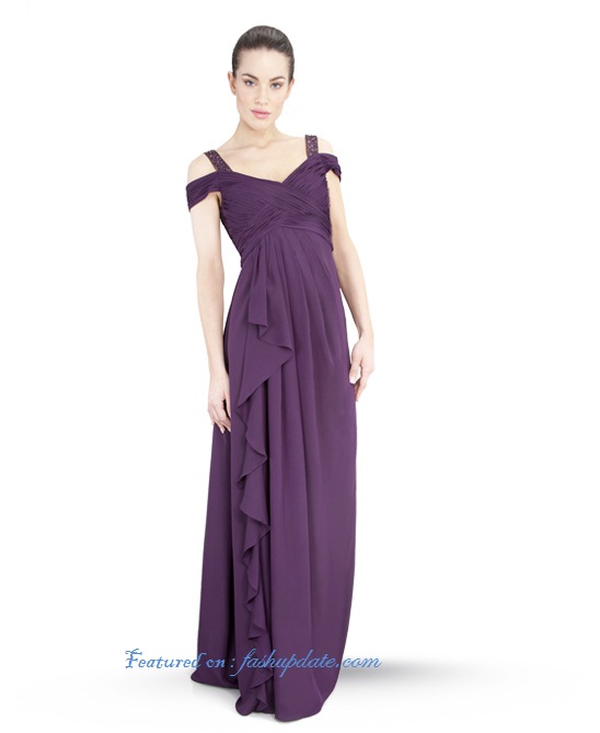 Trend Fashion Dresses: Elegant purple evening dresses fall 2012 collections