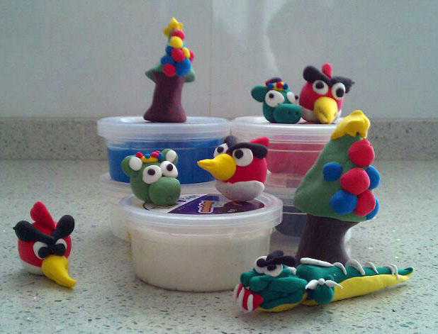 ESTILART - MANUALIDADES, PATCHWORK: Modeling Clay - Angry Birds