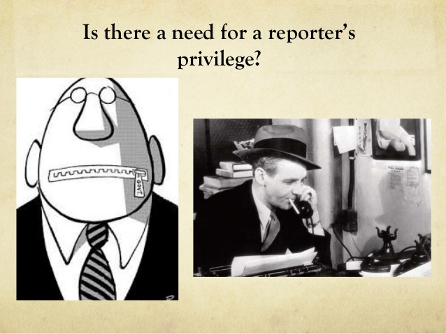 MCOM 4003 - Suzanne Lanoue: Brief #5: Reporter's Privilege