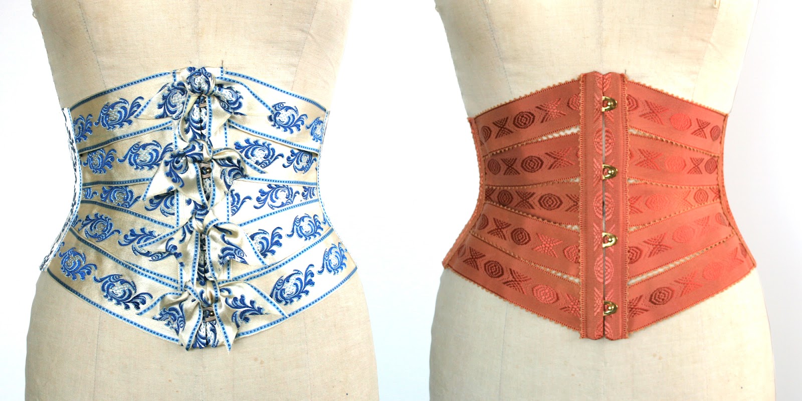 Evgenia Lingerie: Now on Etsy: The Winnie and Nellie Ribbon Corsets