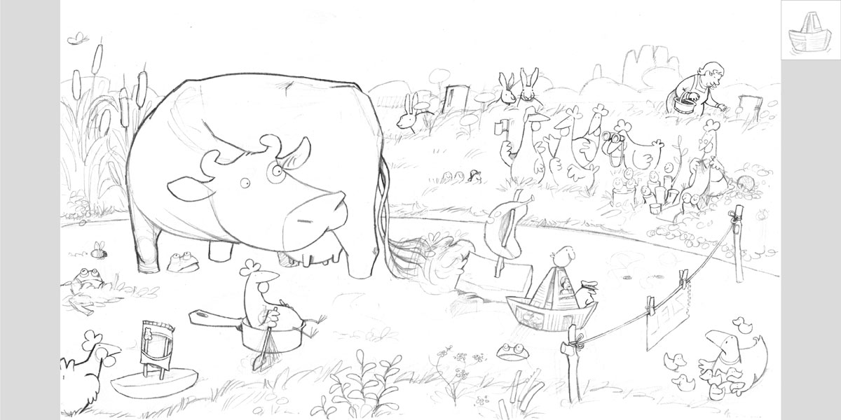 Illustration Alexander Steffensmeier: Lieselottes Frühlingstag