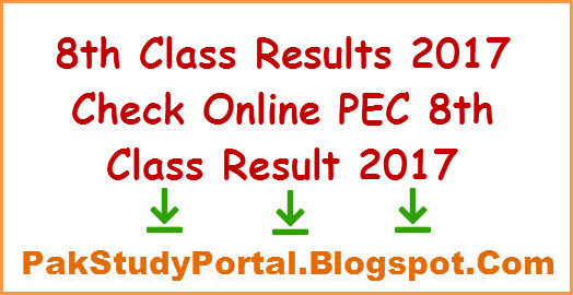 8th Class Results 2018: Check Online PEC 8th Class Result 2018