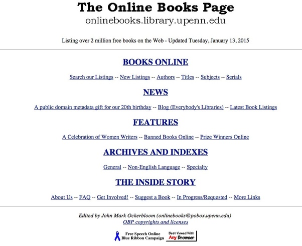 Bookyards: 50 Great Free Online Libraries