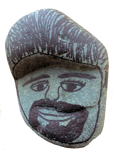 All This Is That: Drawing: 1467 - rock face (Methow River rock)