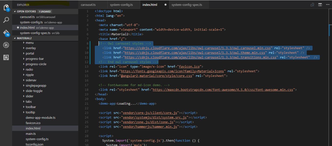 Explore Sitecore: carousel with angular material 2