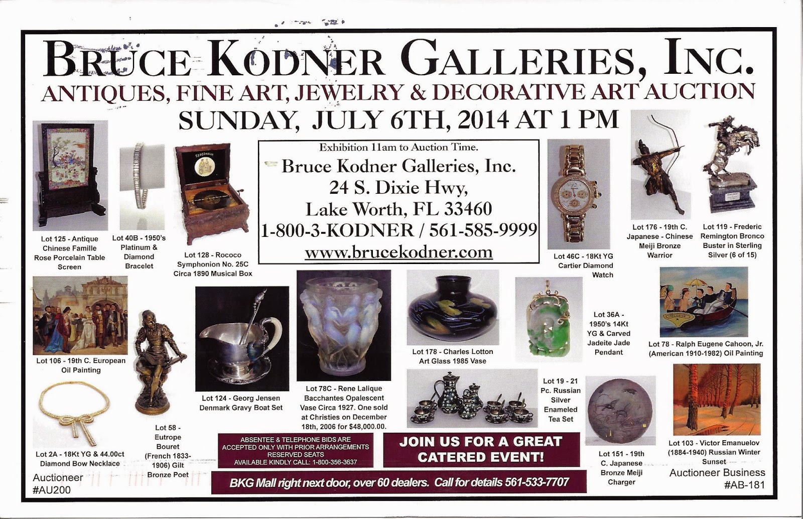 BRUCE KODNER AUCTION GALLERIES: July 2014