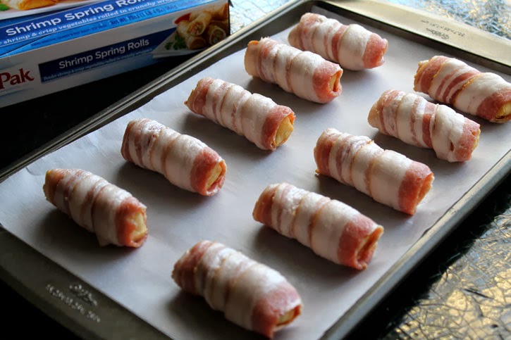 Hungry Harps: Bacon Wrapped Spring Rolls {Easy Holiday Appetizers that ...